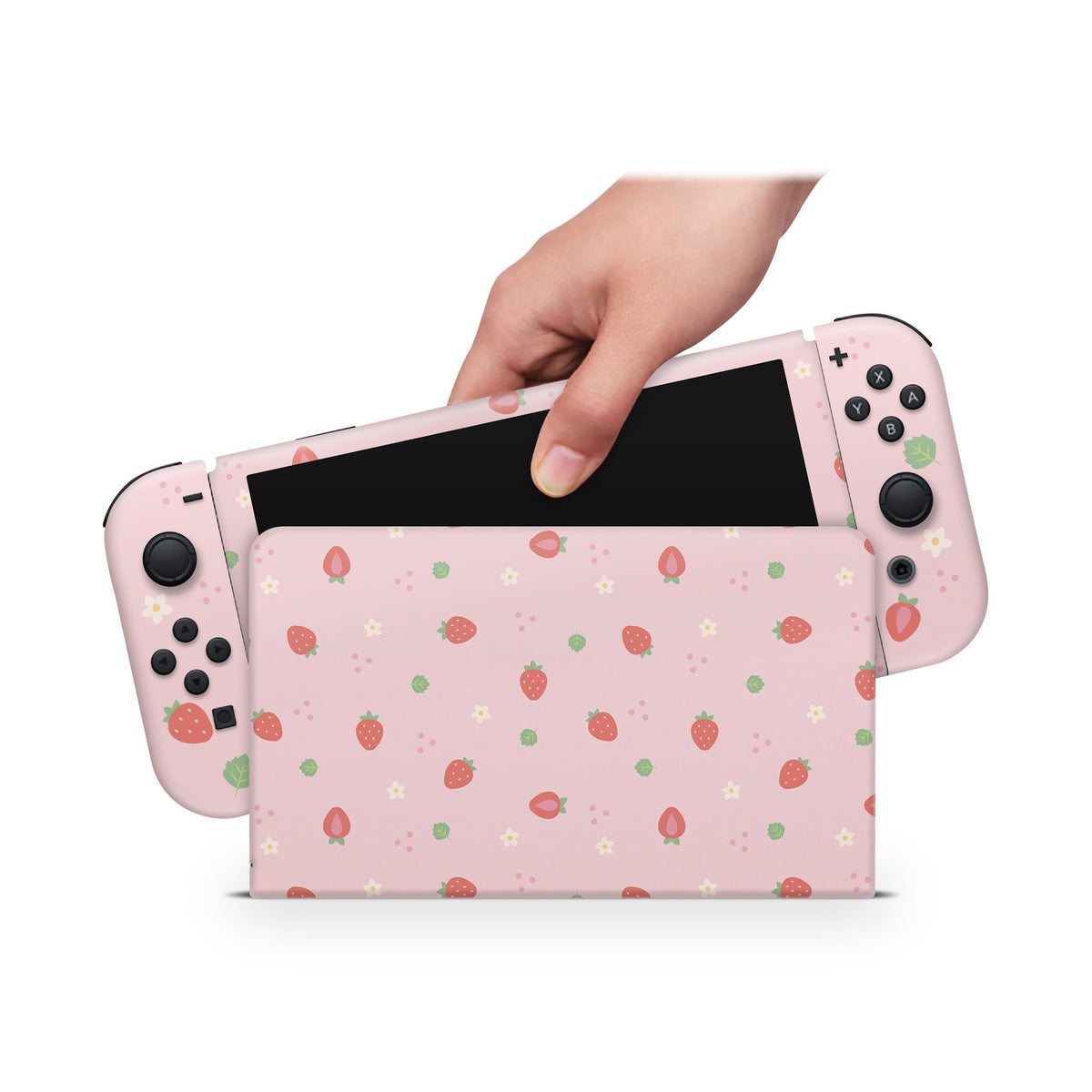 Strawberry Nintendo Switch Skin: Full Decal Sticker Set | ZoomHitskins