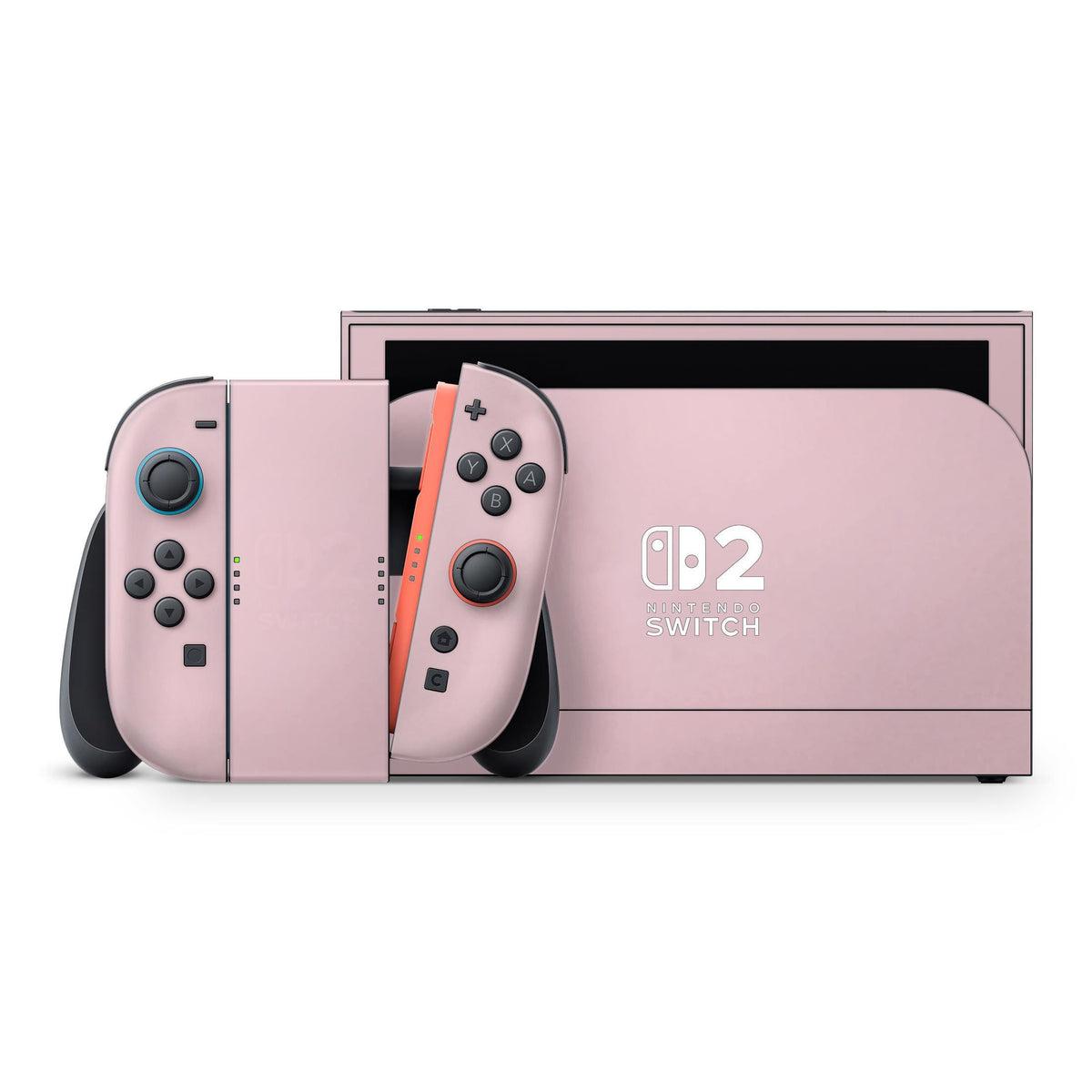 Nintendo Switch 2 Skin Solid Pink Full Wrap Cover | ZoomHitskins