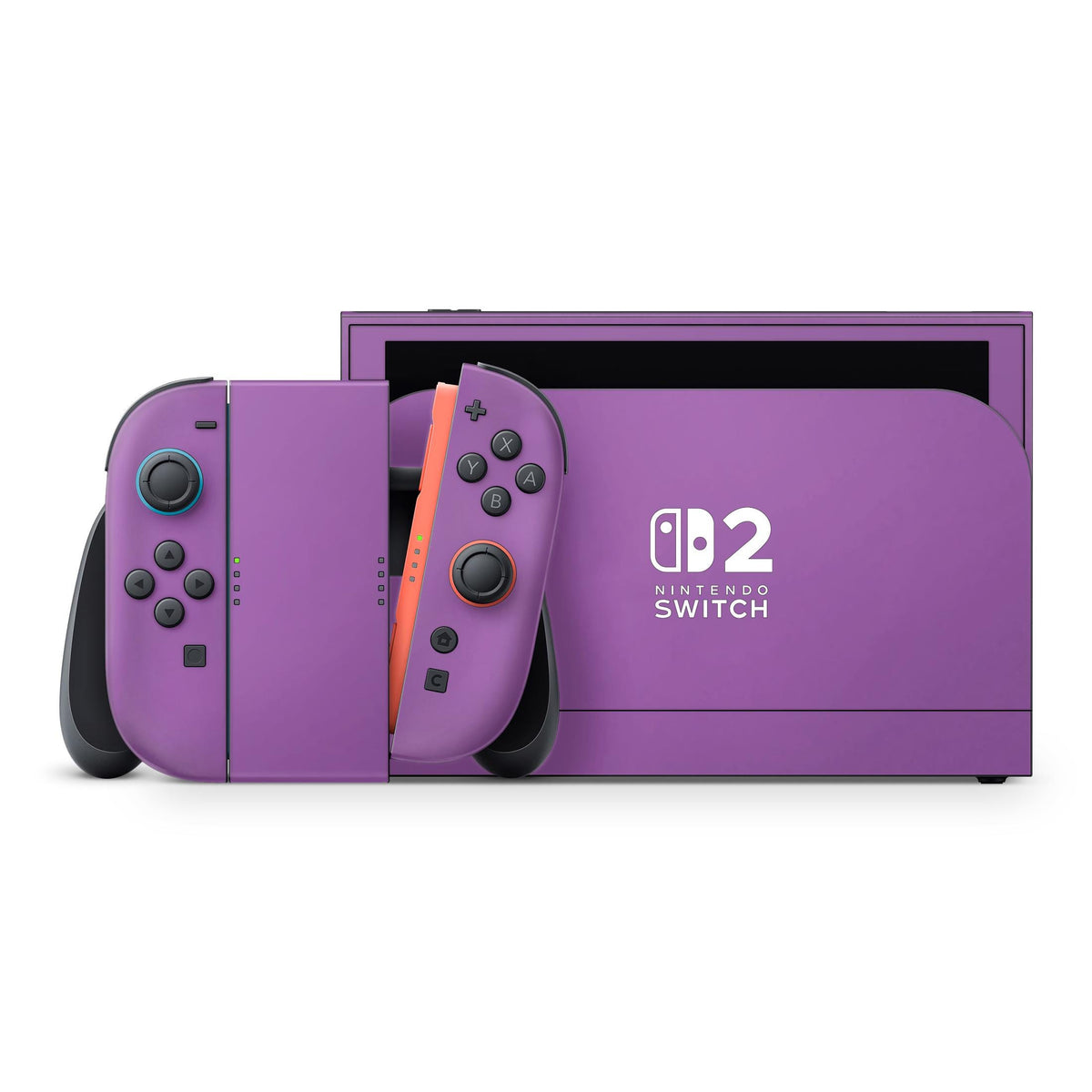 Nintendo Switch 2 Skin Purple Full Wrap Cover | ZoomHitskins
