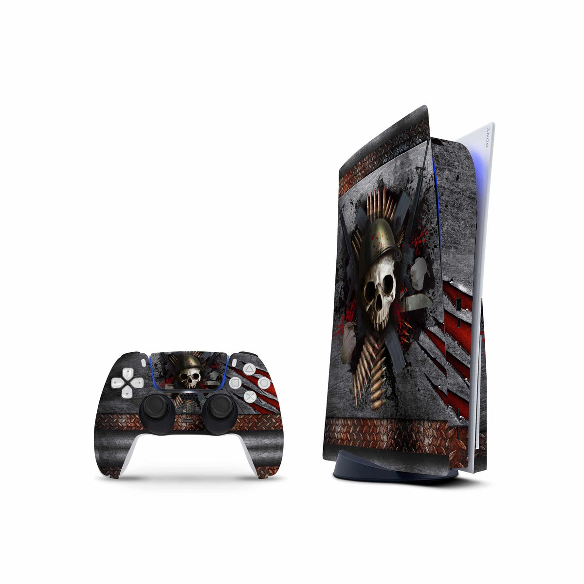 PS5 Skin Decals - Skull Metal - Full Wrap Vinyl Sticker | ZoomHitskins