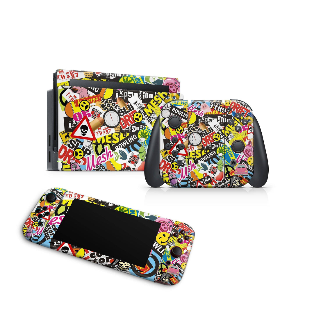 Nintendo Switch Skin Decals - Bomb Graffiti - Wrap Vinyl Sticker ...