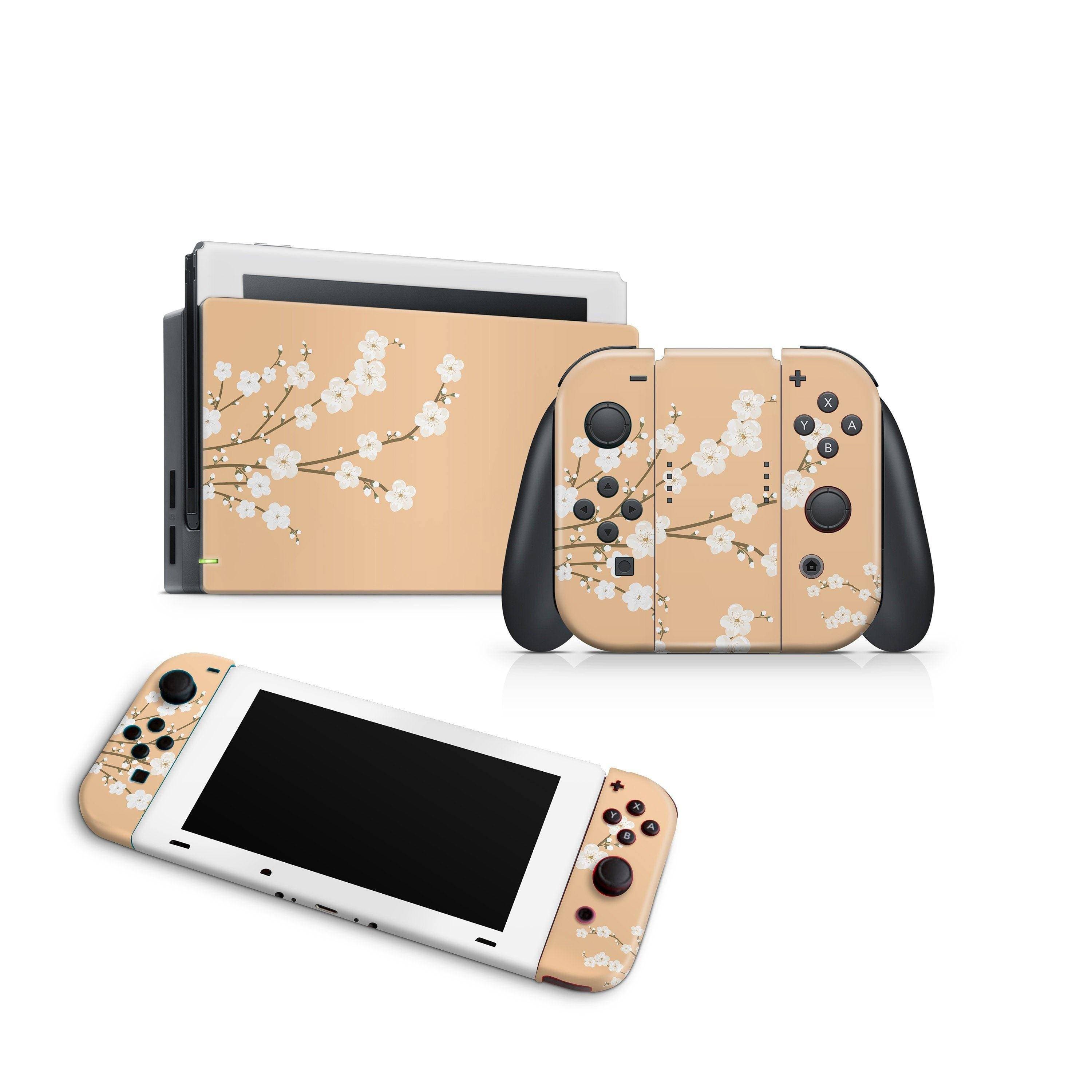 Nintendo Switch Skin Decals - Pivoine Beige - Wrap Vinyl Sticker ...