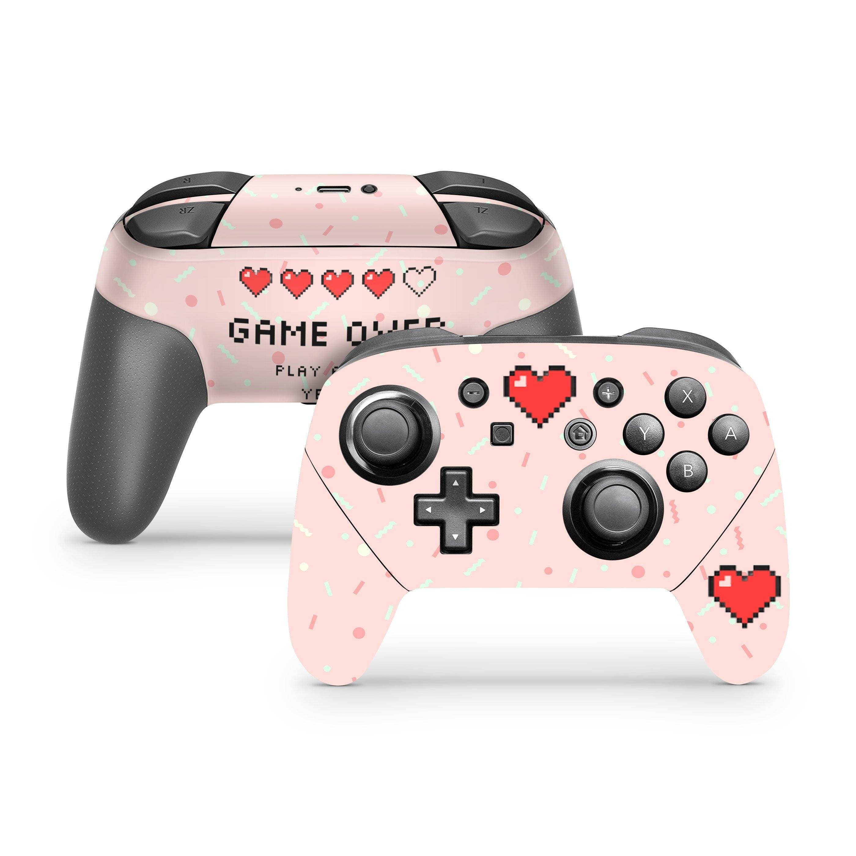 Nintendo Pro Switch Controller Skin Decals - Hearts Game - Wrap Vinyl ...