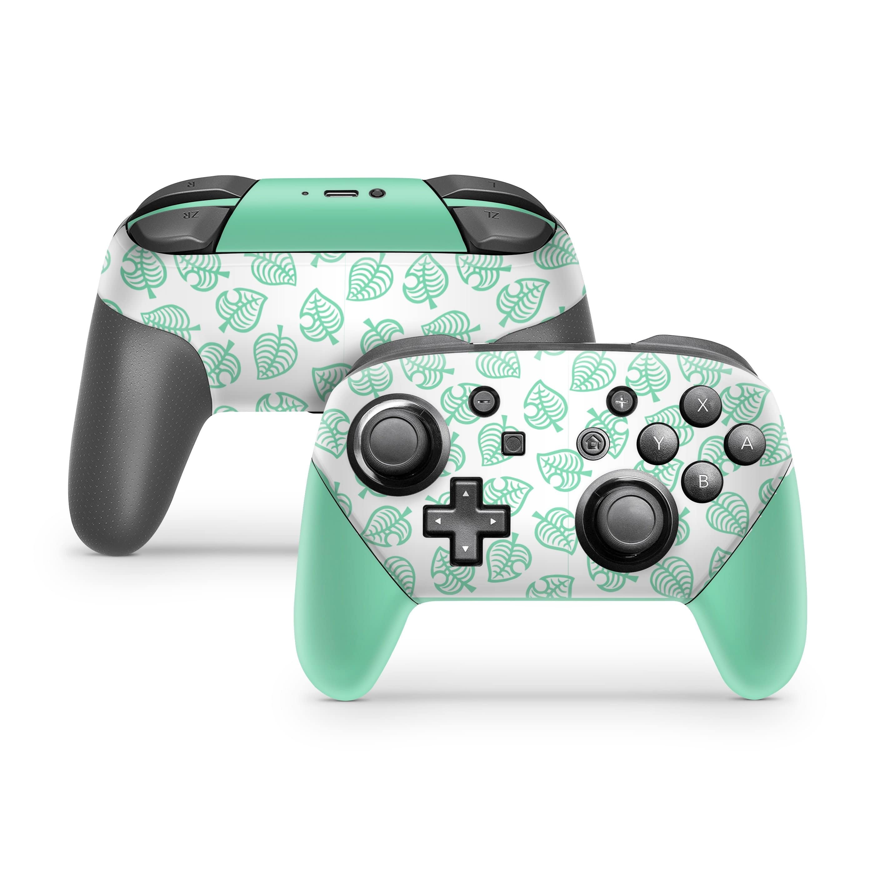 Nintendo Pro Switch Controller Skin Decals - Leaves Patten - Wrap Vinyl ...
