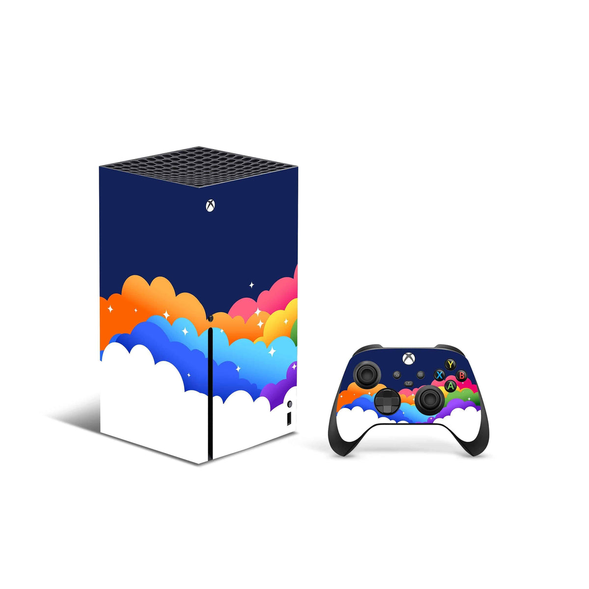 Xbox Series X Skin Decals - Rainbow Cloud - Wrap Vinyl Sticker ...