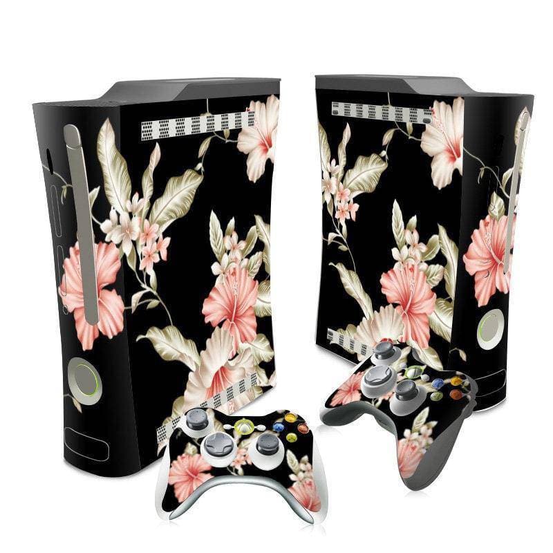 Xbox 360 Skin Sticker Console Skin Decal And 2 Controller Sticker Black ...