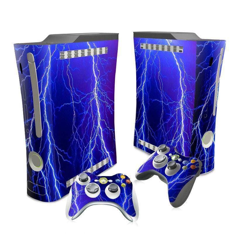 Xbox 360 Skin Sticker Console Skin Decal And 2 Controller Sticker Blue ...
